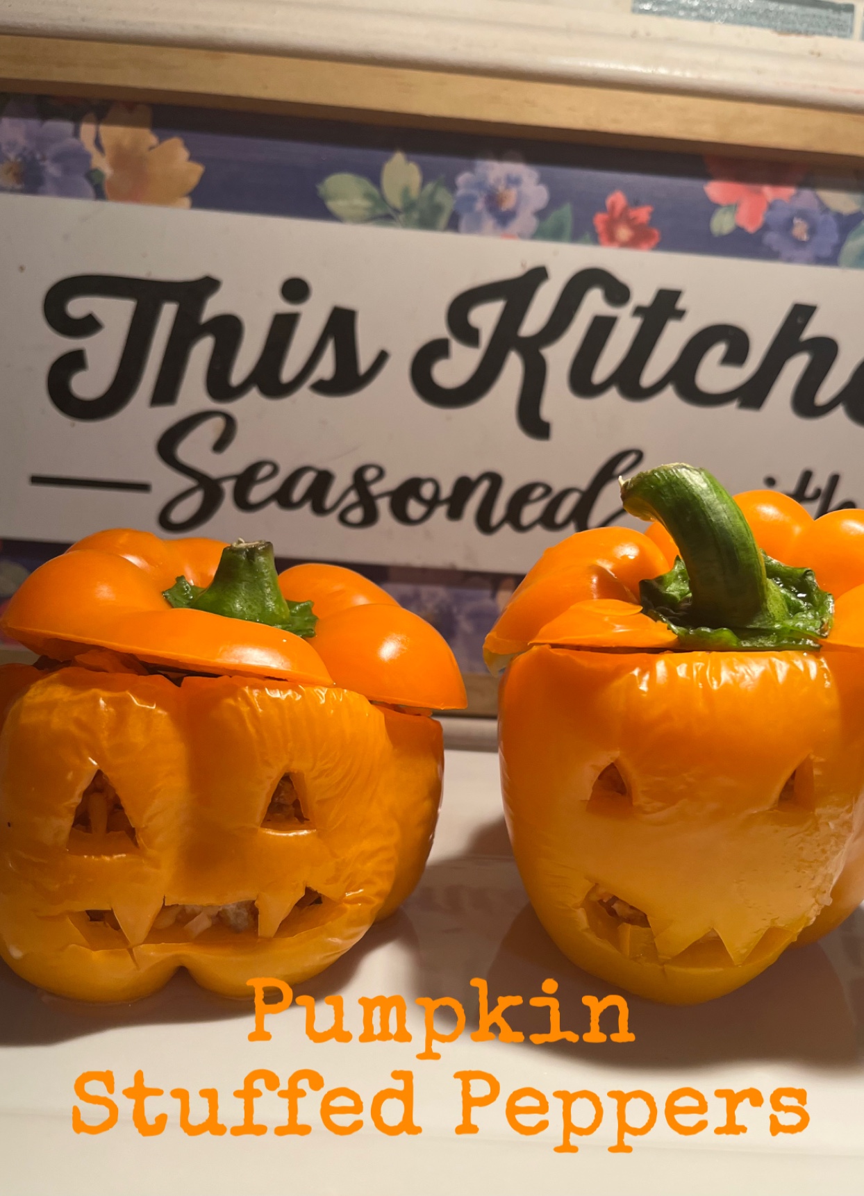 Stuffed “Pumpkin” Peppers | The Historical Homemaker