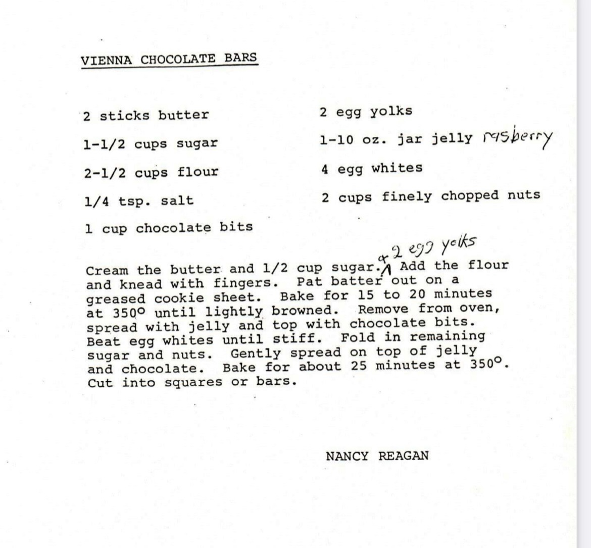 Nancy Reagan’s Vienna Chocolate Bars | The Historical Homemaker